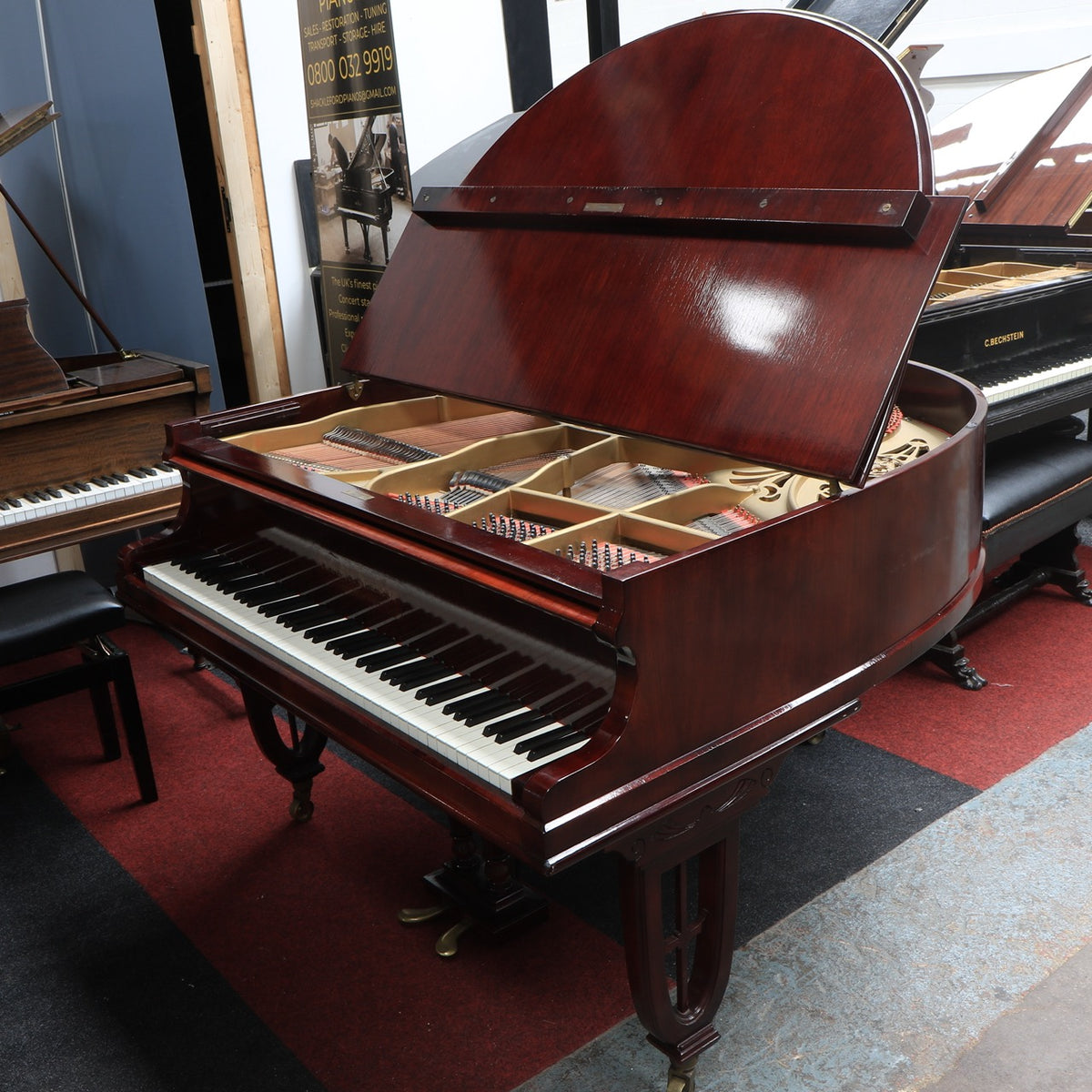 For Sale Unrestored - Knake Baby Grand Piano With Half-Moon Lid ...