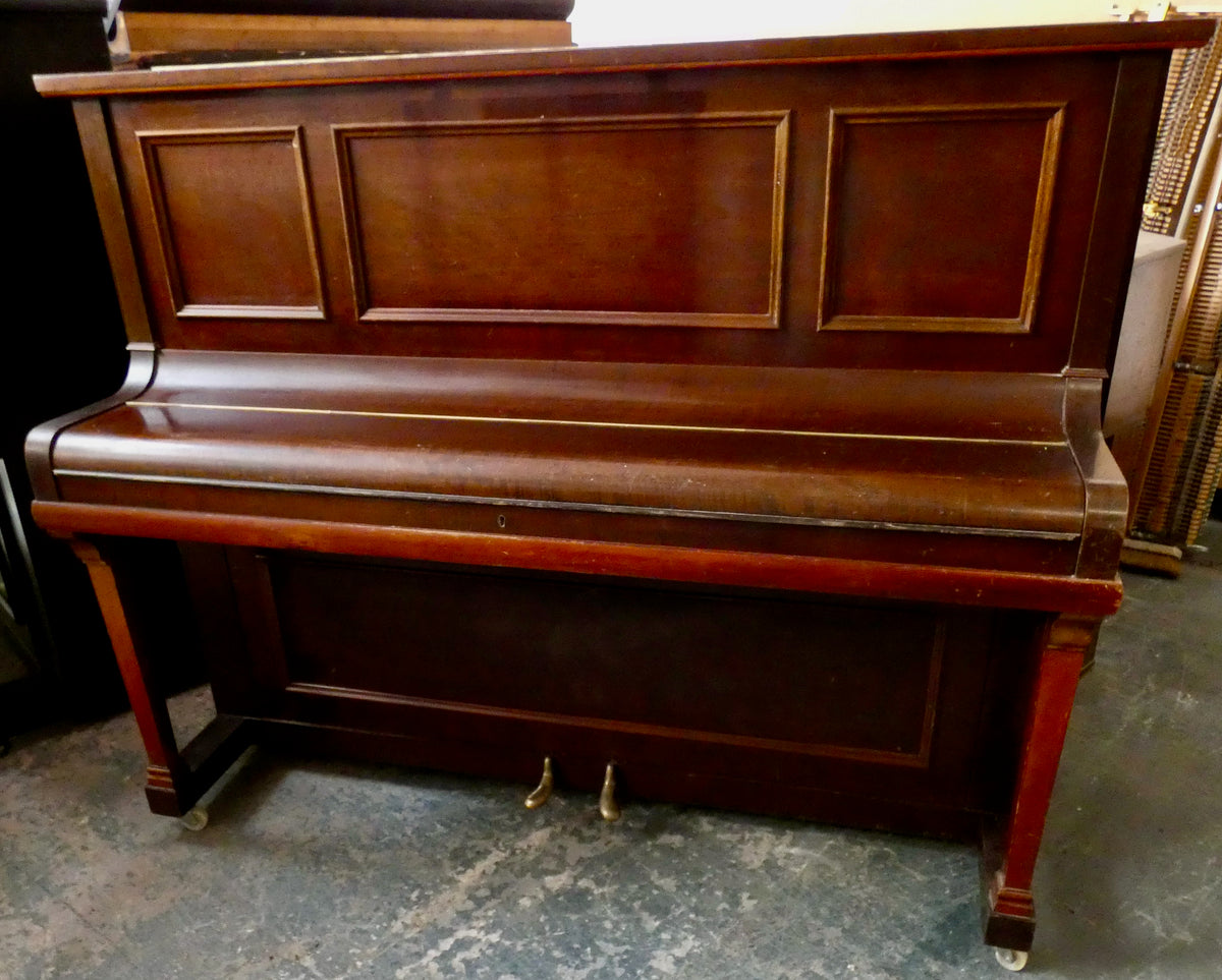 George Rogers London Upright piano in Mahogany – Shackleford Pianos