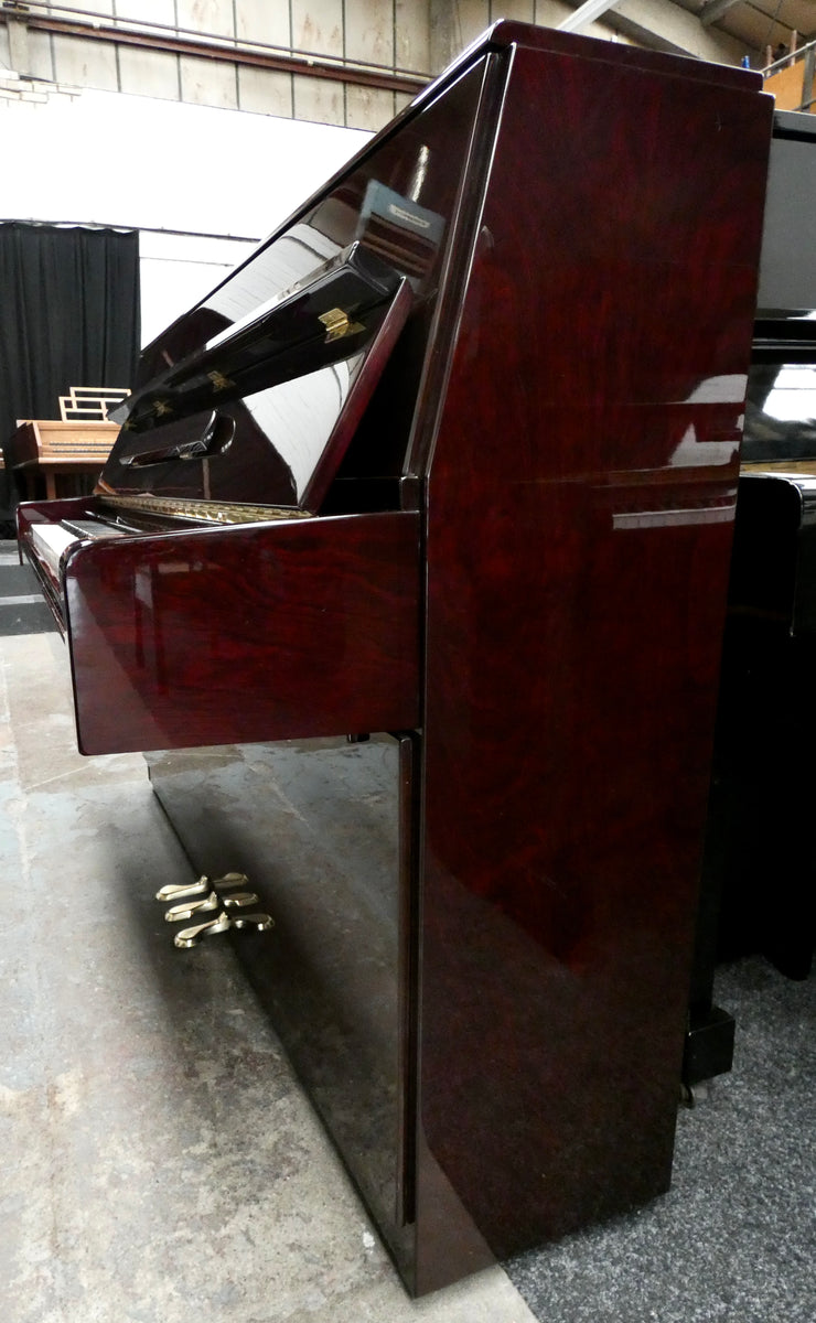 Atlas NA3D Upright Piano in Plum Mahogany Gloss With Grand Piano Style ...