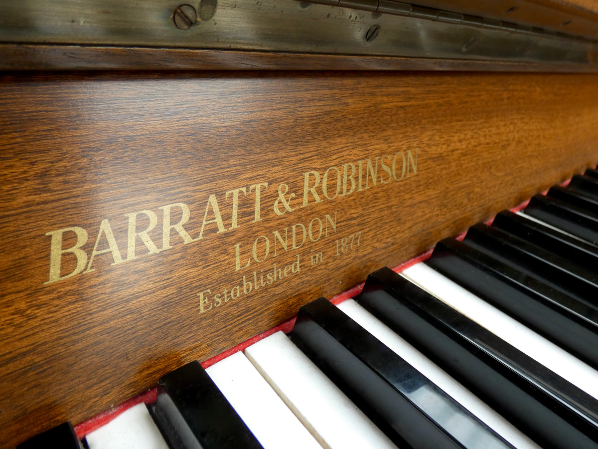 Barratt & Robinson Upright Piano in Mahogany Cabinet – Shackleford Pianos