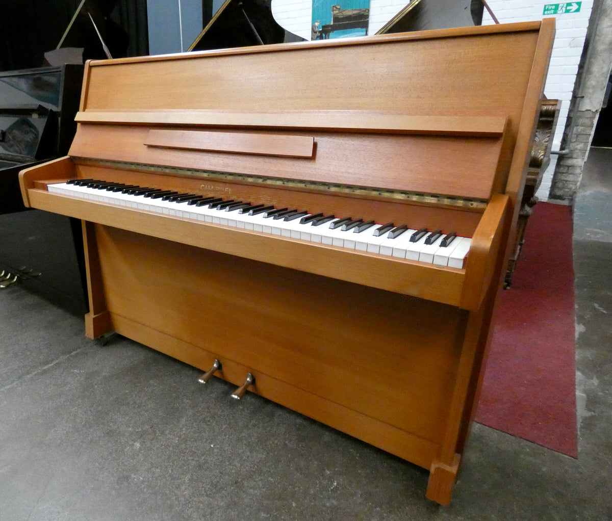 Chappell Model B Upright Piano in Teak Finish – Shackleford Pianos