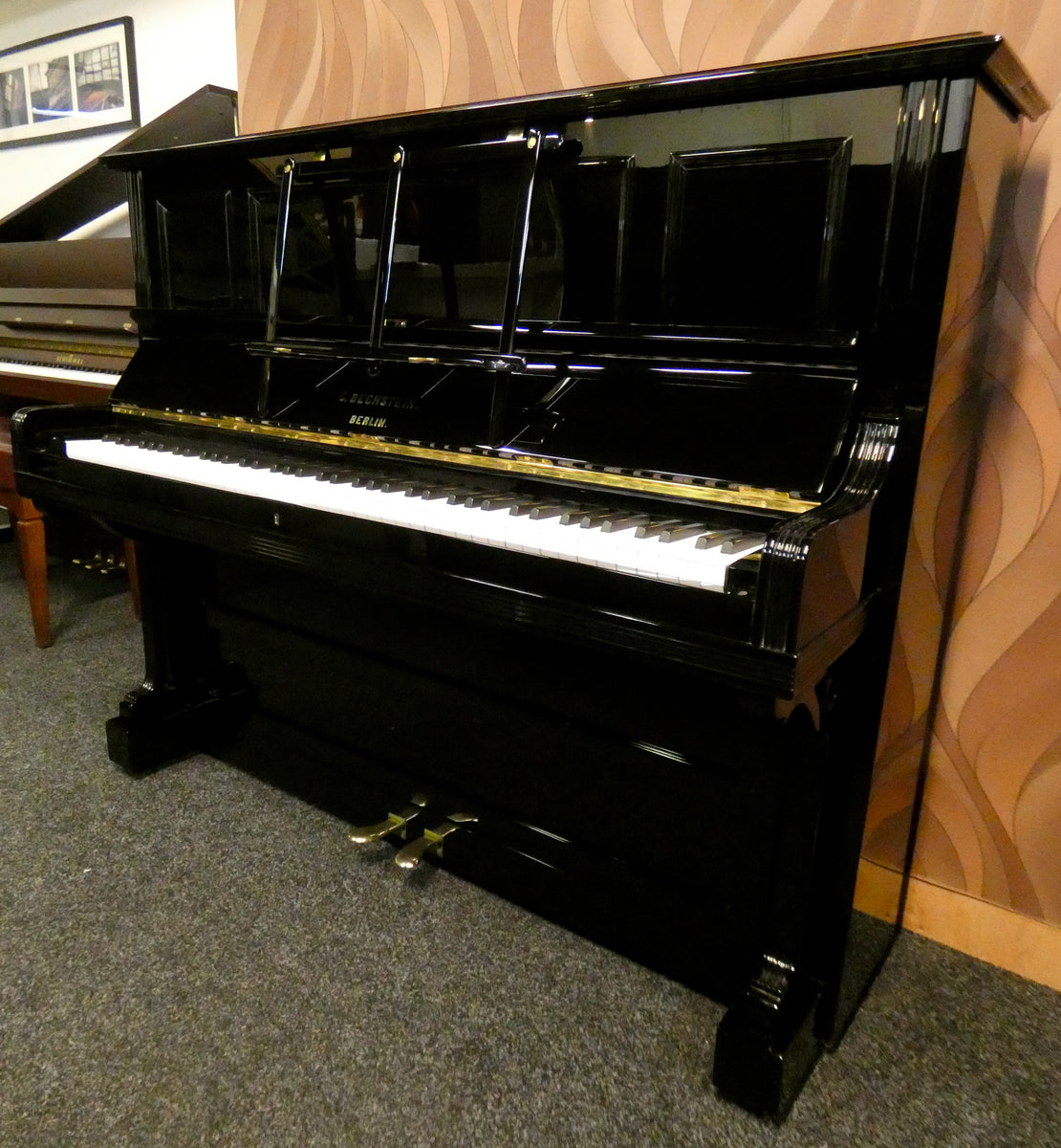 Bechstein Model IV Upright Piano in Black High Gloss - Fully Restored ...