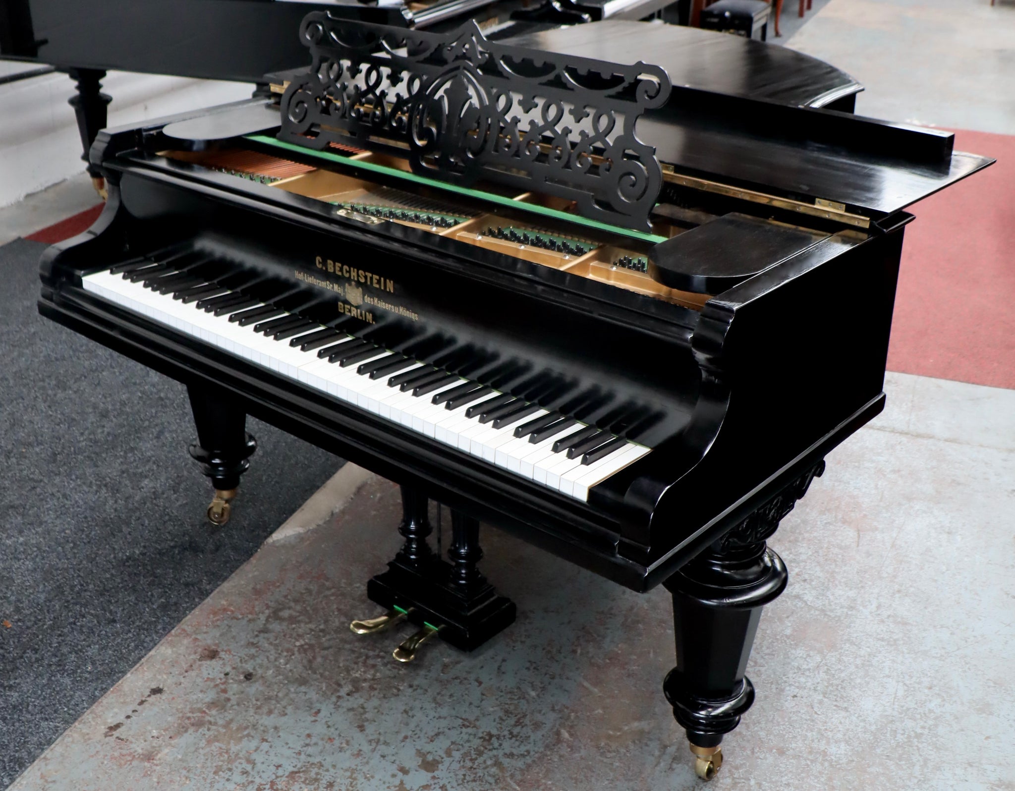 Bechstein Model V Grand Piano in Ebony Finish – Shackleford Pianos