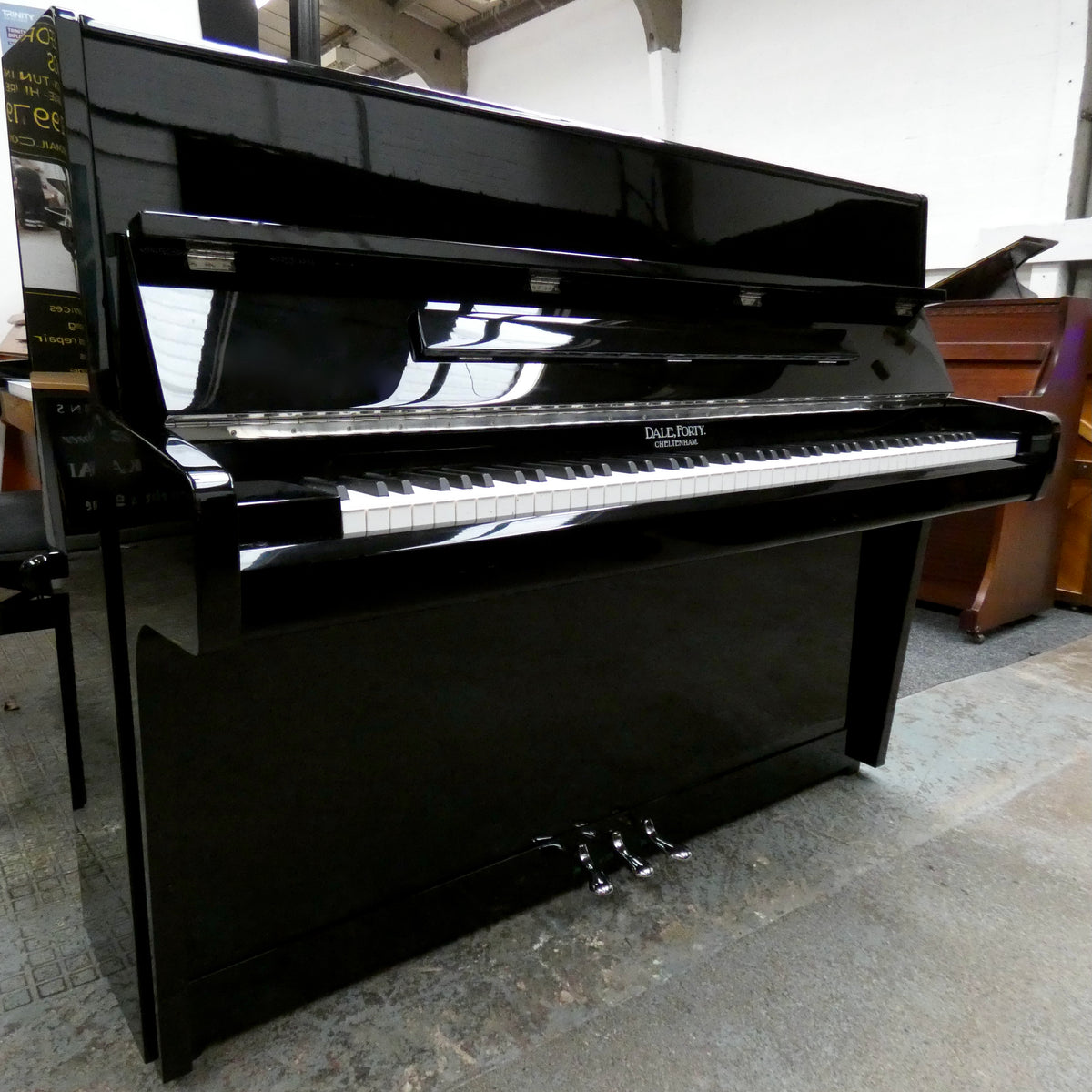 - SOLD - Dale Forty Upright Piano in Black High Gloss Finish ...
