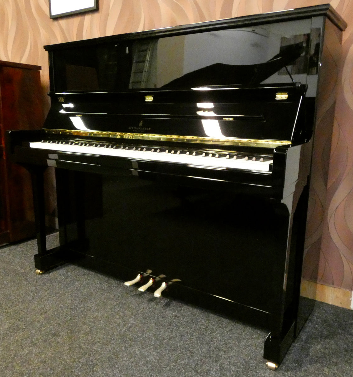 NEW Steingraeber 130TPS Upright Piano in Black High Gloss – Shackleford ...