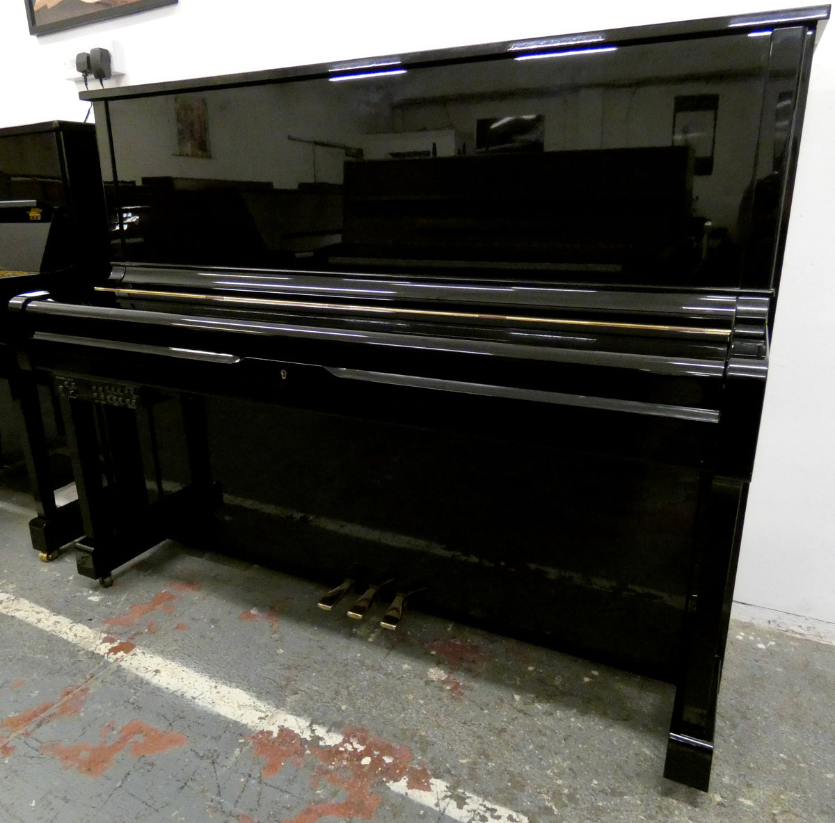 Yamaha U1 Upright Piano fitted with ADSilent in High Gloss Black Cabin ...